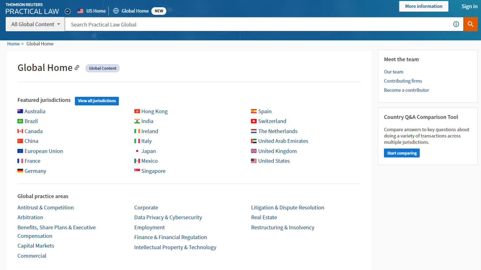 Practical Law Global Resources | Thomson Reuters