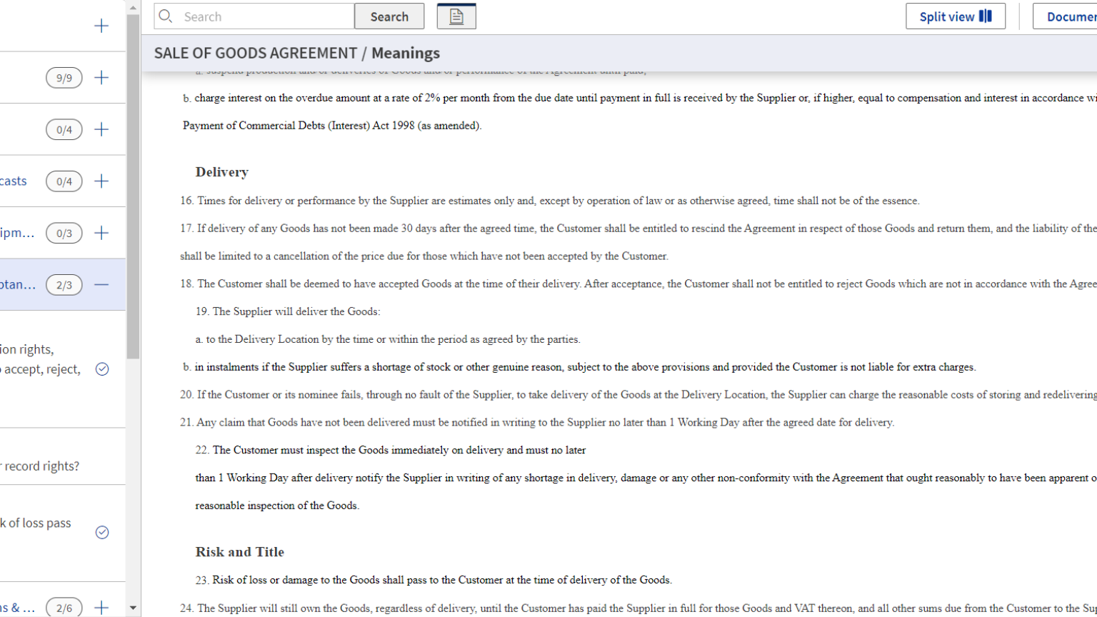 Contract Analysis | Thomson Reuters