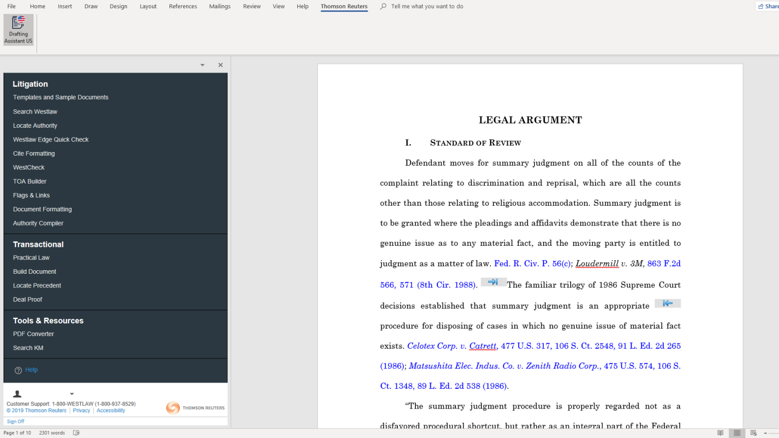 Drafting Assistant for Transaction and Litigation Documents | Thomson Reuters