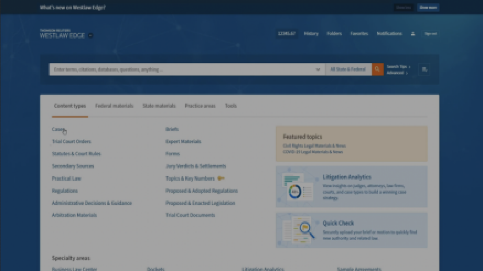 Westlaw Edge Free Trial | Thomson Reuters
